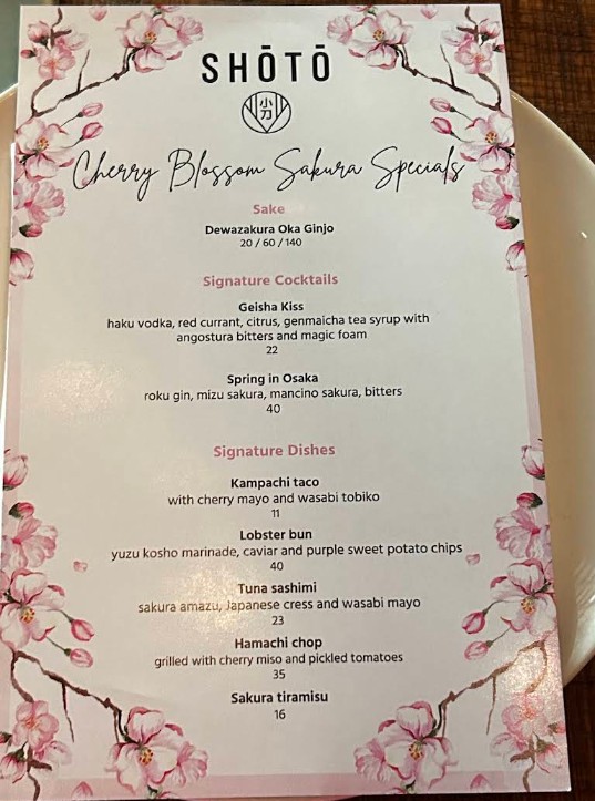 SHŌTŌ Washington DC Restaurant Menu – Sushi, Wagyu & Robata Grill